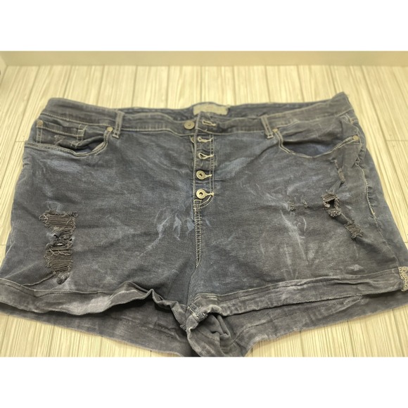 torrid | Shorts | Torrid Women Shorts Plus Size 26 Blue Jean Cutoff ...